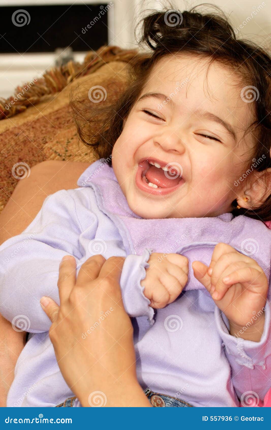 Giggling baby girl stock photo. Image of smile, childhood - 557936