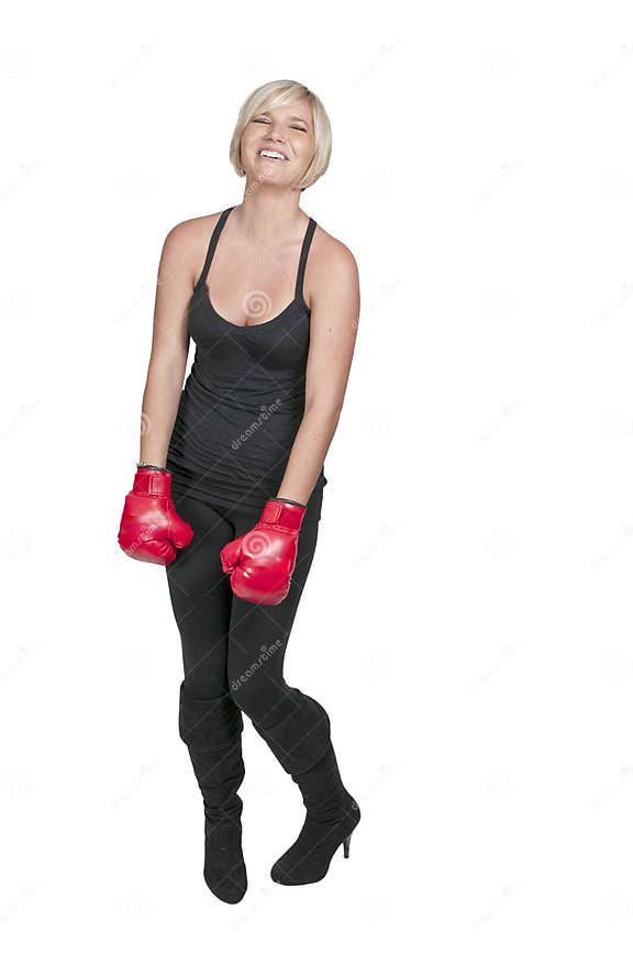 Giggling Boxer stock image. Image of body, giggle, female - 21471935