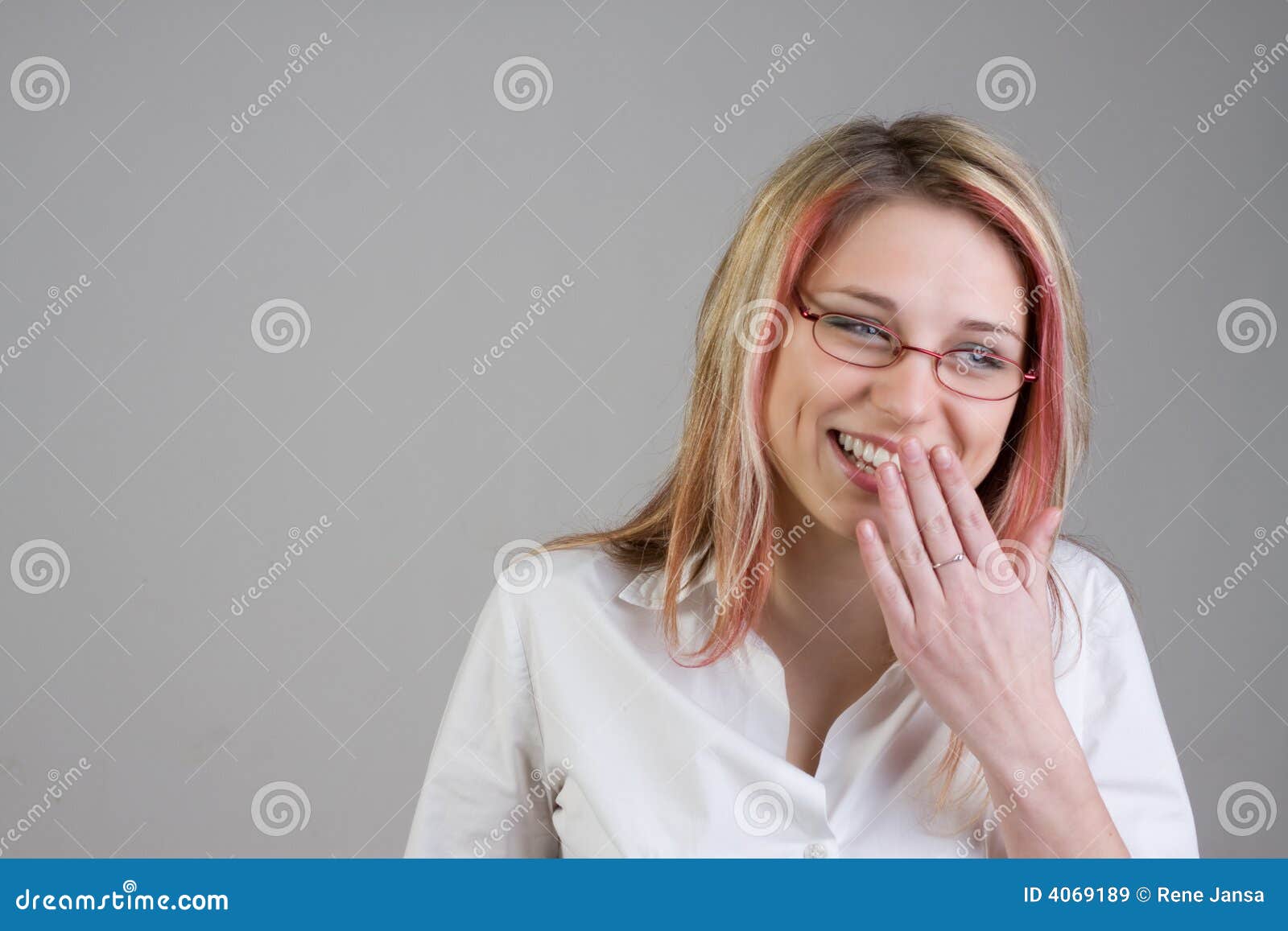 Giggling Young Woman Royalty Free Stock Images - Image: 4069189