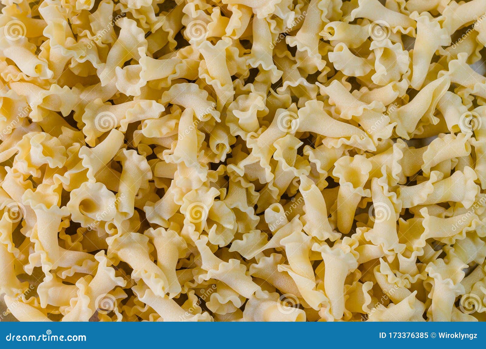 Gigli Pasta in Close Up Detail for Food Background. Stock Image - Image ...