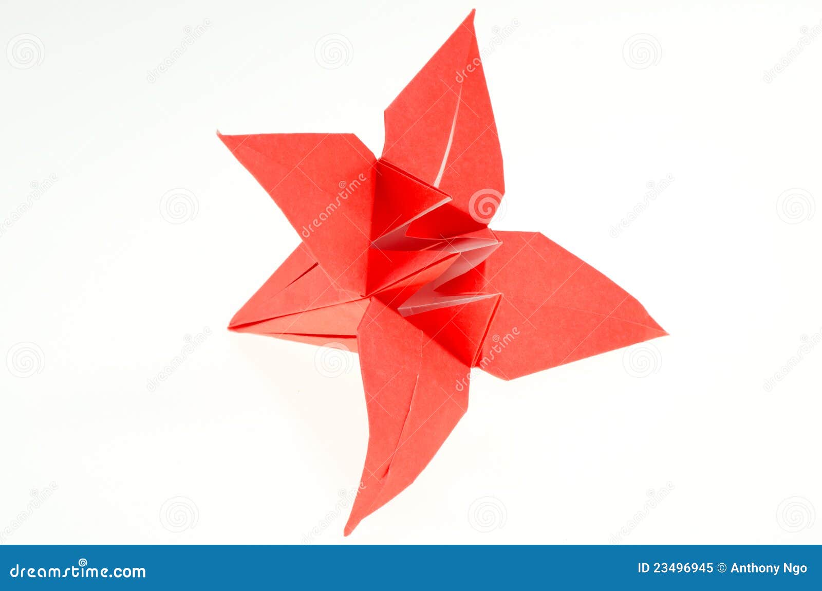 Giglio Piegante Del Documento Di Origami Immagine Stock - Immagine di ...