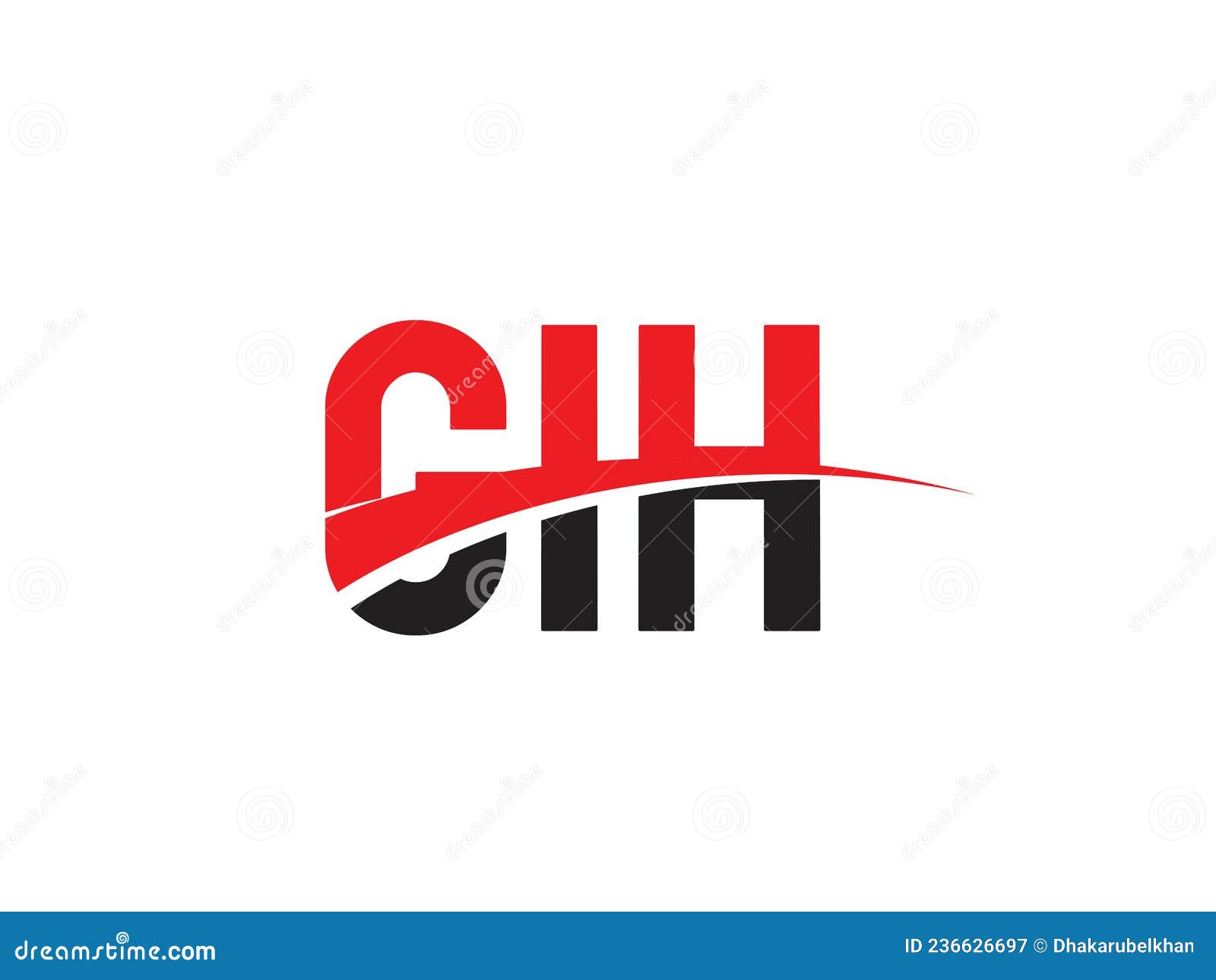 GIH Letter Initial Logo Design Vector Illustration Stock Vector ...