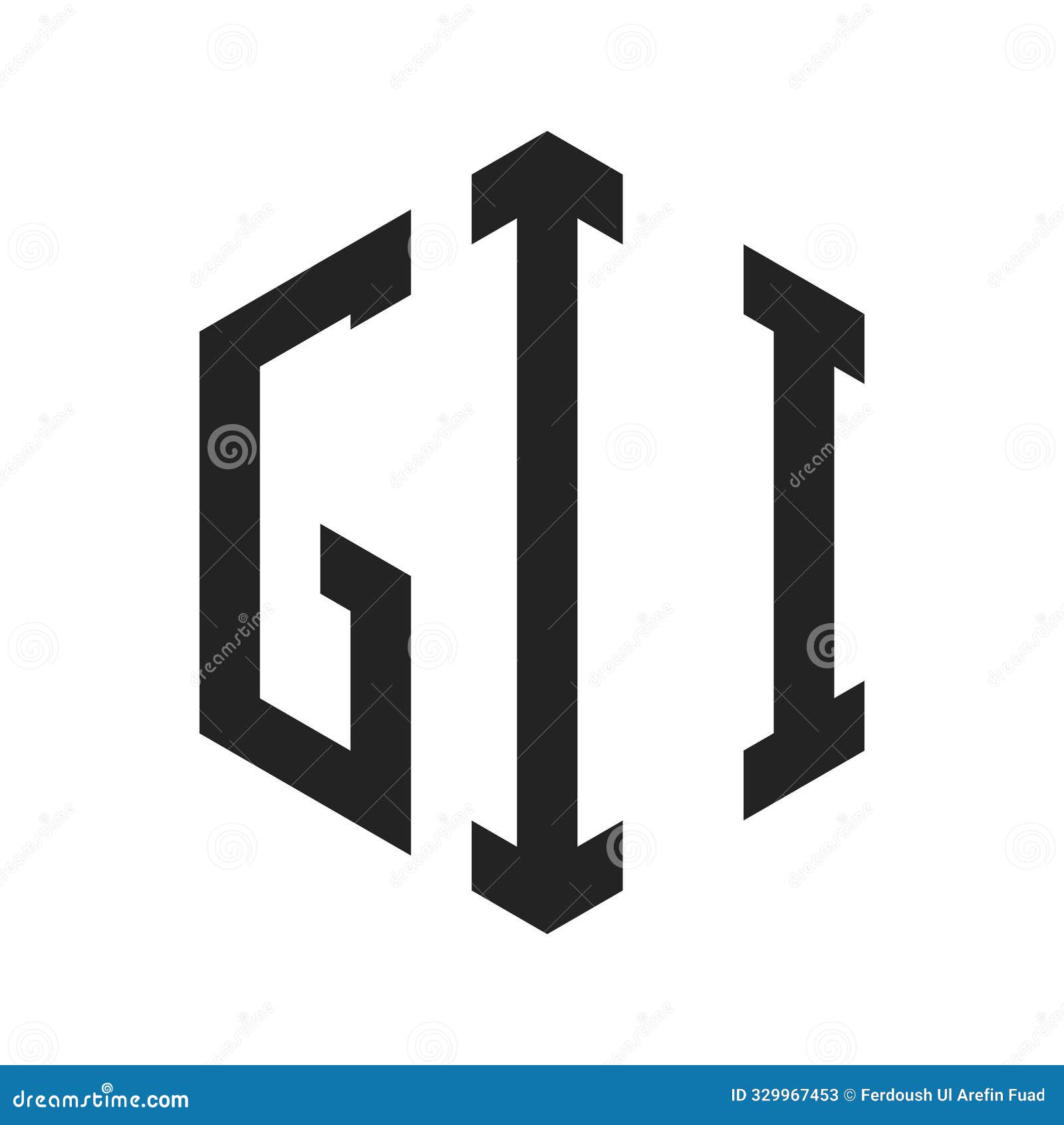 GII Logo Design. Initial Letter GII Monogram Logo Using Hexagon Shape ...