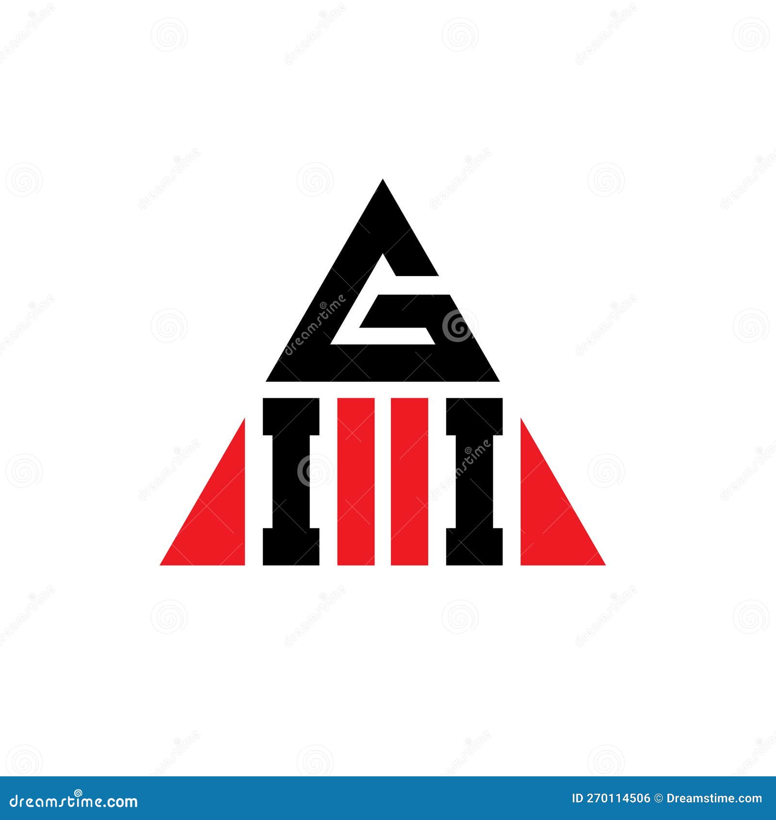 GII Triangle Letter Logo Design with Triangle Shape. GII Triangle Logo ...