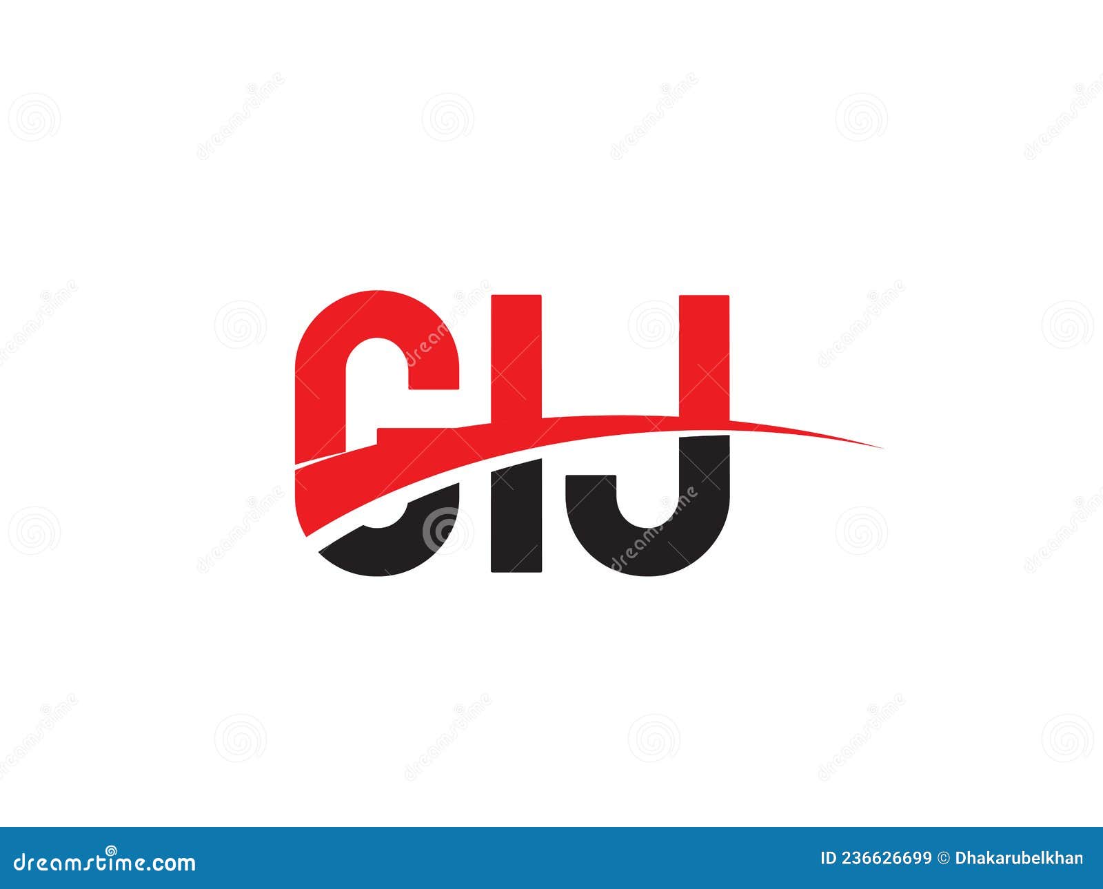 GIJ Letter Initial Logo Design Vector Illustration Stock Vector ...