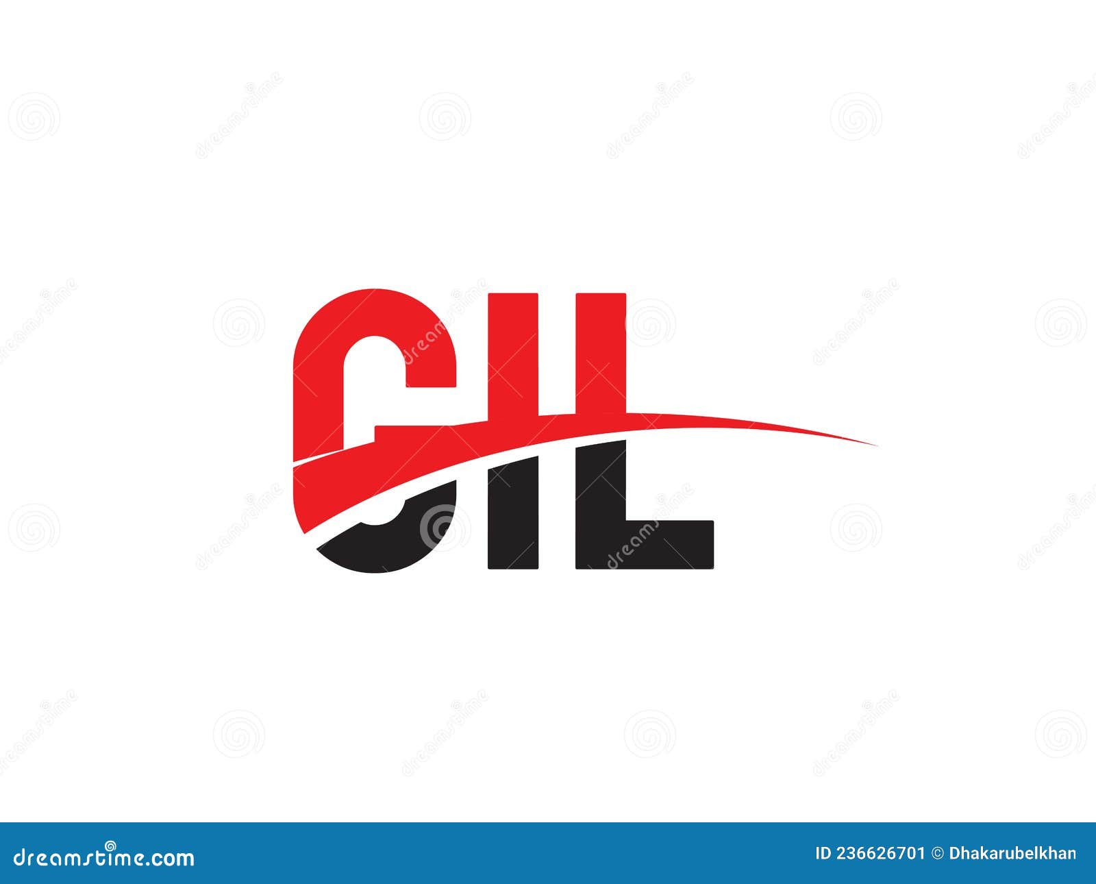 GIL Letter Initial Logo Design Vector Illustration Stock Vector ...