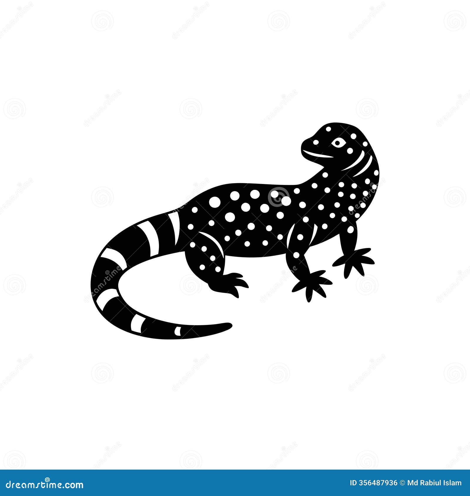 Gila Monster Silhouette Illustration Stock Illustration - Illustration ...