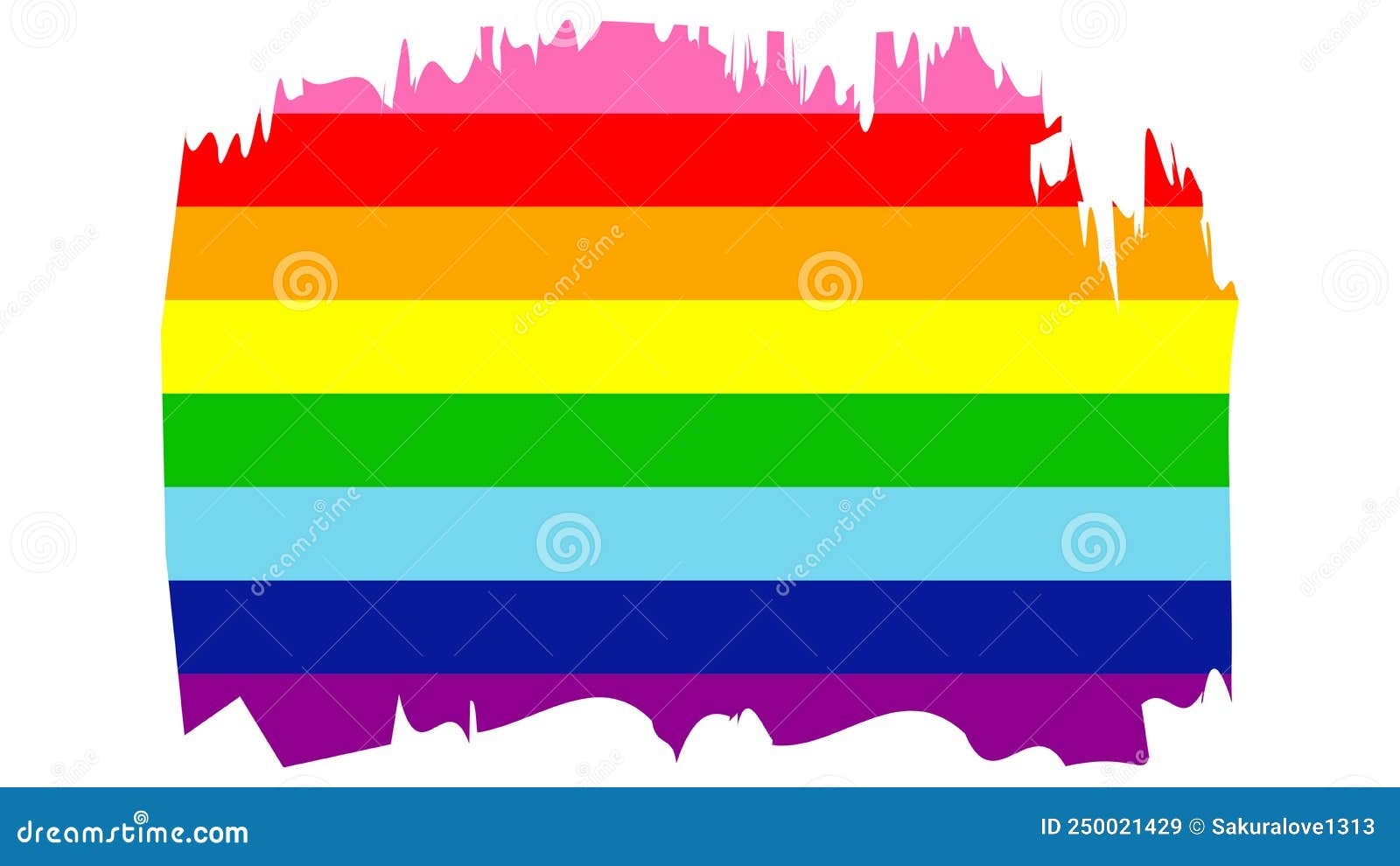 Gilbert Baker Pride Flag Standard Proportions For Gay Flag Stock Illustration Illustration Of