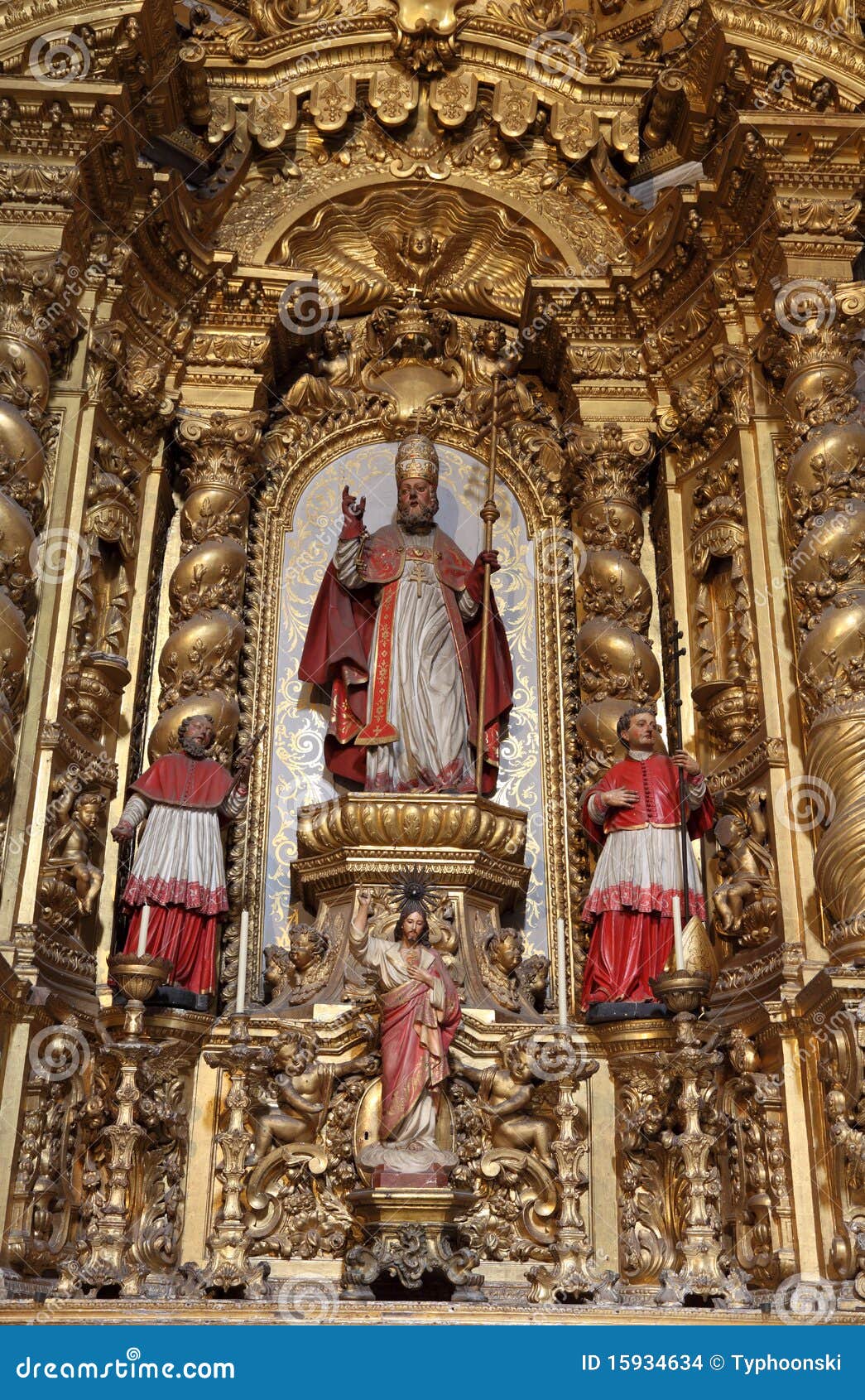 Gilded Altar stock photo. Image of christ, spiritual - 15934634