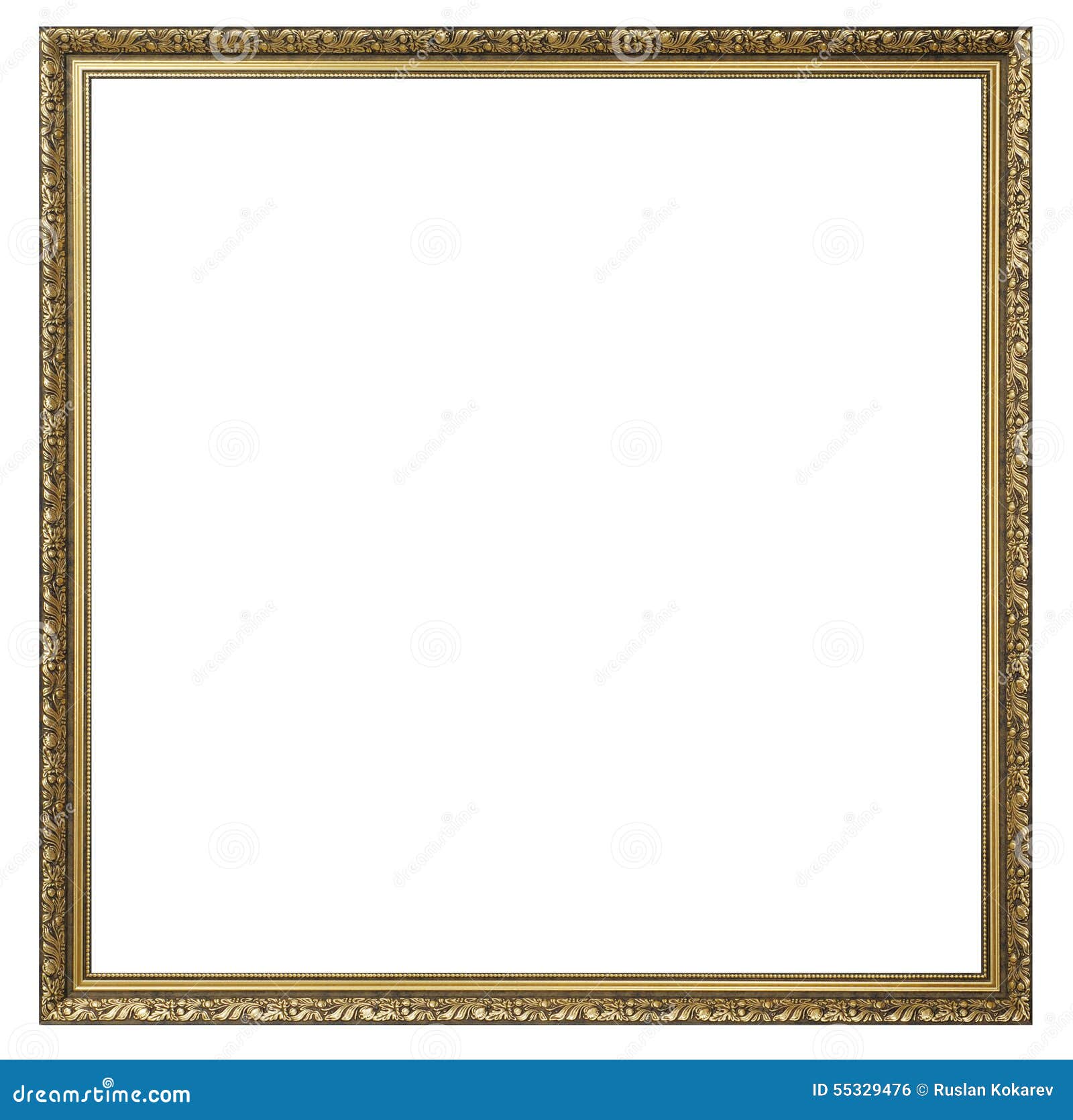 Gilded frame. stock photo. Image of gilded, square, white - 55329476