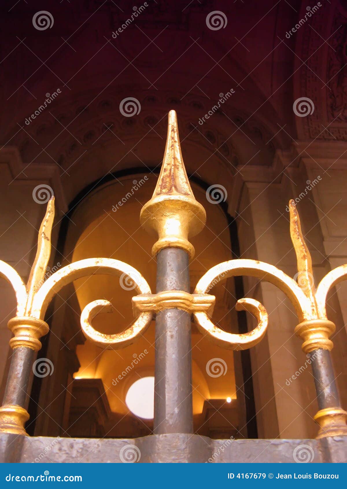 Gilded gate close-up stock image. Image of gold, gate - 4167679