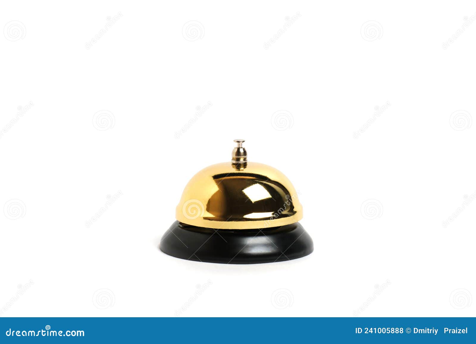 Gilded Hotel Service Bell on a White Background, Isolate Stock Photo ...