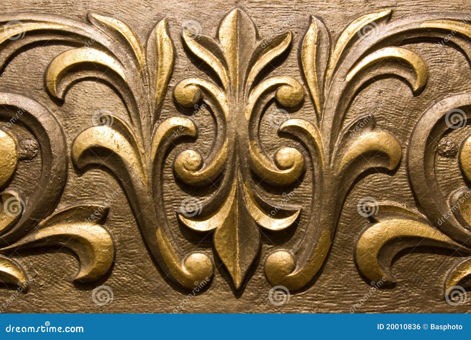 Gilded Plaster moulding stock photo. Image of background - 20010836