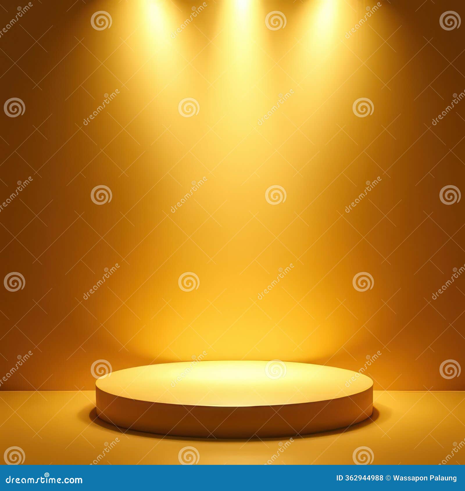 Gilded Platform and Radiant Illumination for Elevated Speeches Stock ...