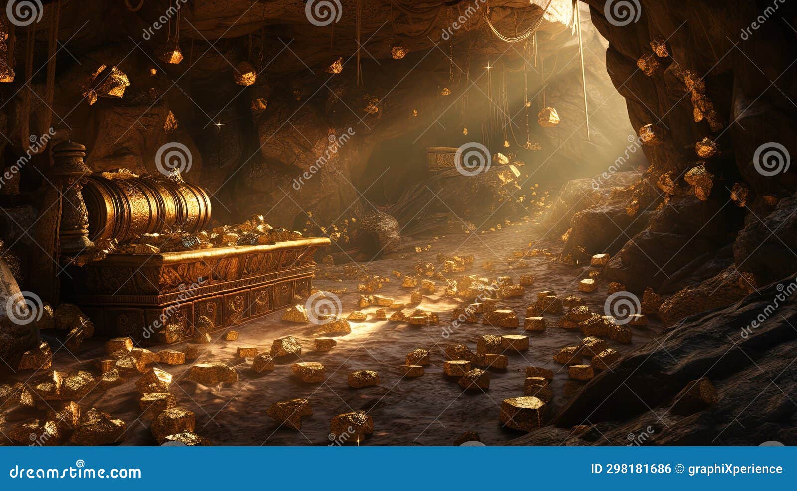 Gilded Secrets of the Pirates Lair Stock Illustration - Illustration of ...