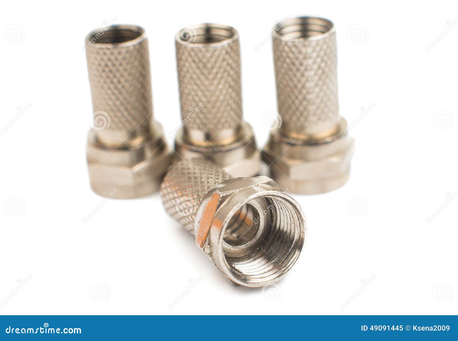 Gilded Television Connectors Stock Image - Image of cable, coaxial ...
