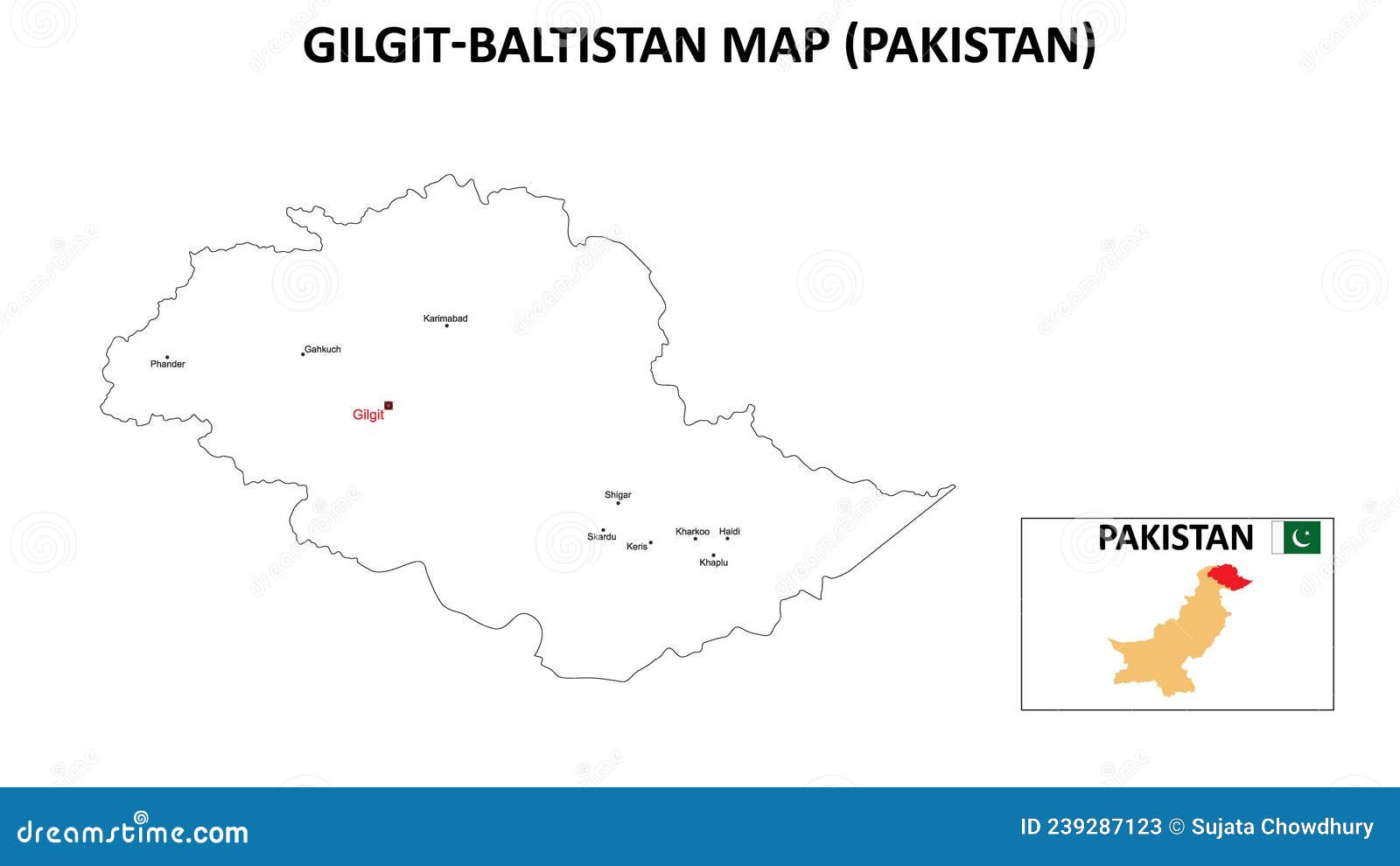 Gilgit Baltistan Map. Gilgit Baltistan Map Of Pakistan With Color ...