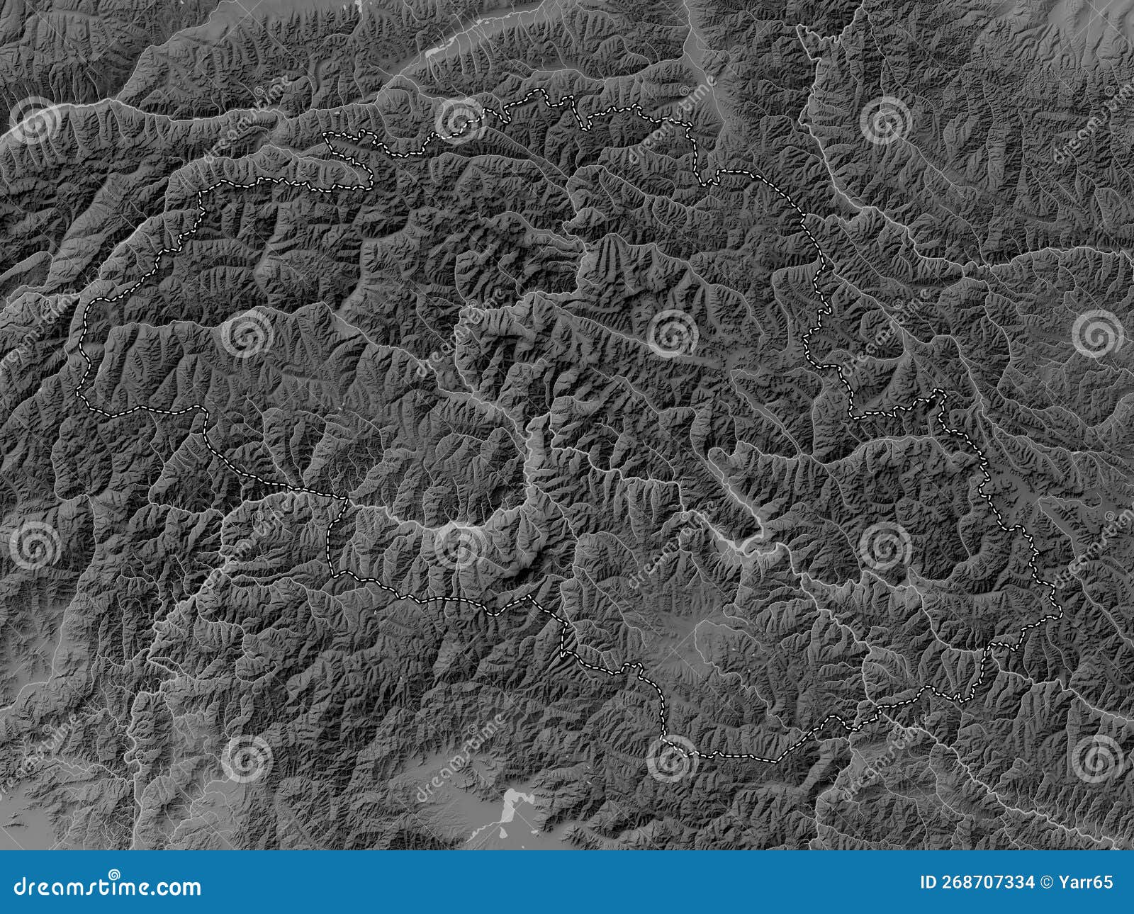 Gilgit-Baltistan, Pakistan. Grayscale. No Legend Stock Illustration ...