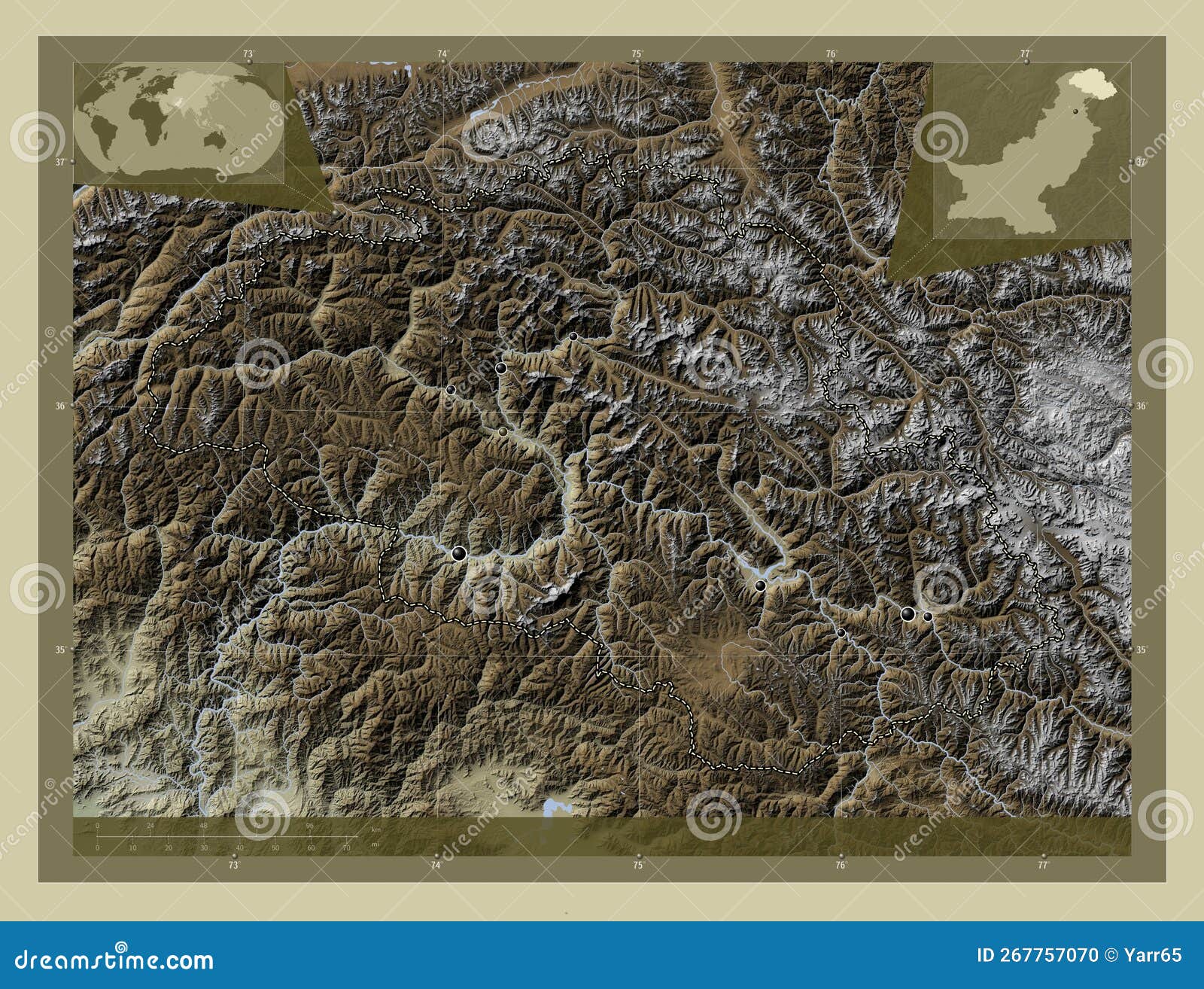 Gilgit-Baltistan, Pakistan. Wiki. Major Cities Stock Illustration ...