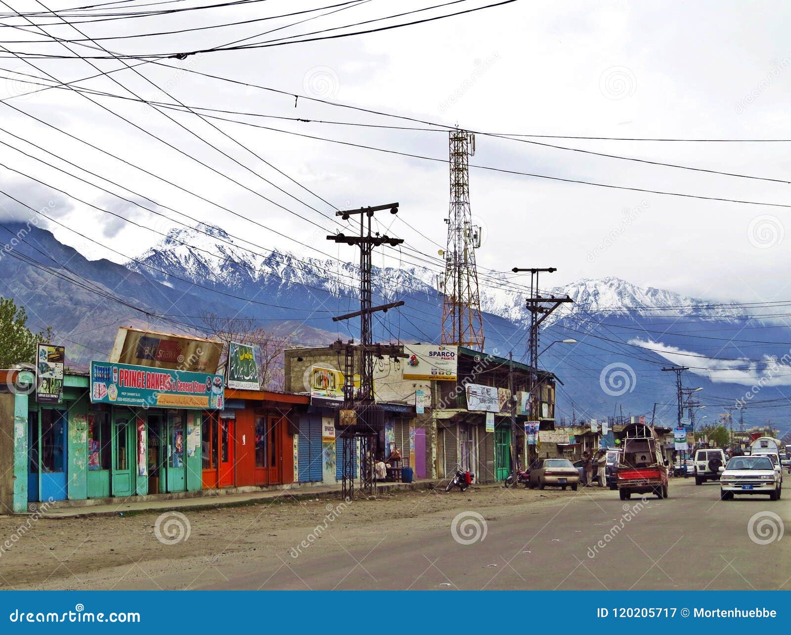 Main Street of Gilgit, District Capital of Gilgit-Baltistan, Pakistan ...