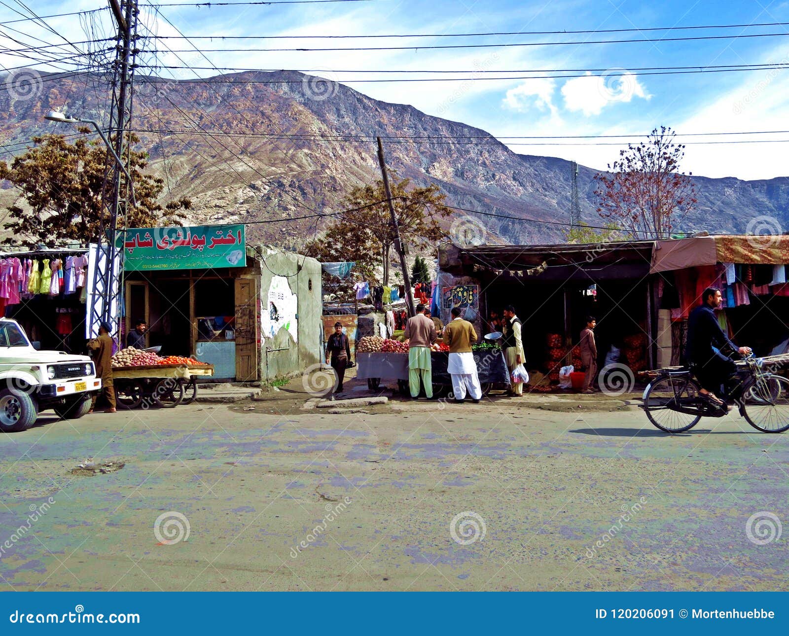 Main Street of Gilgit, District Capital of Gilgit-Baltistan, Pakistan ...