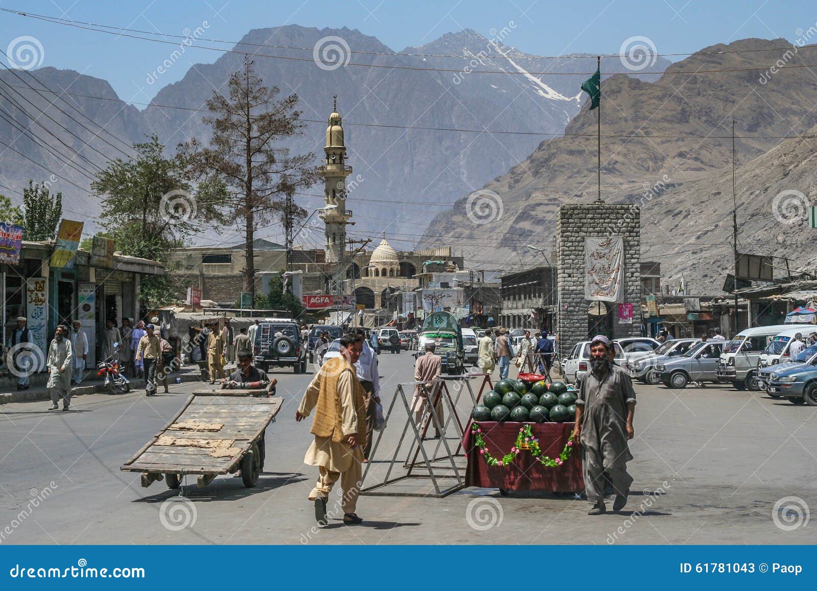 Gilgit town editorial stock photo. Image of mosque, adventure - 61781043