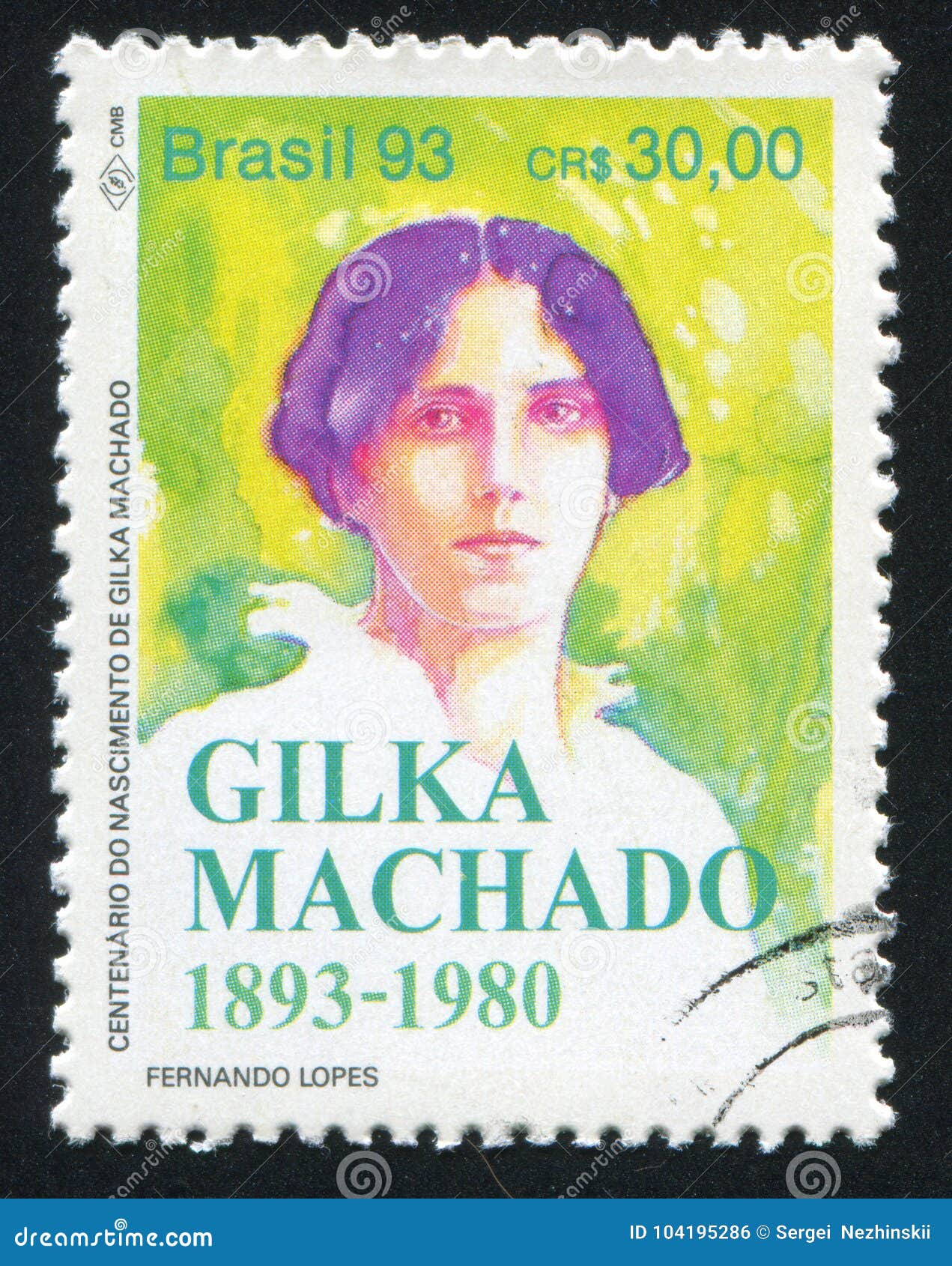 Gilka Machado Printed by Brazil Editorial Photo - Image of 1993, person ...