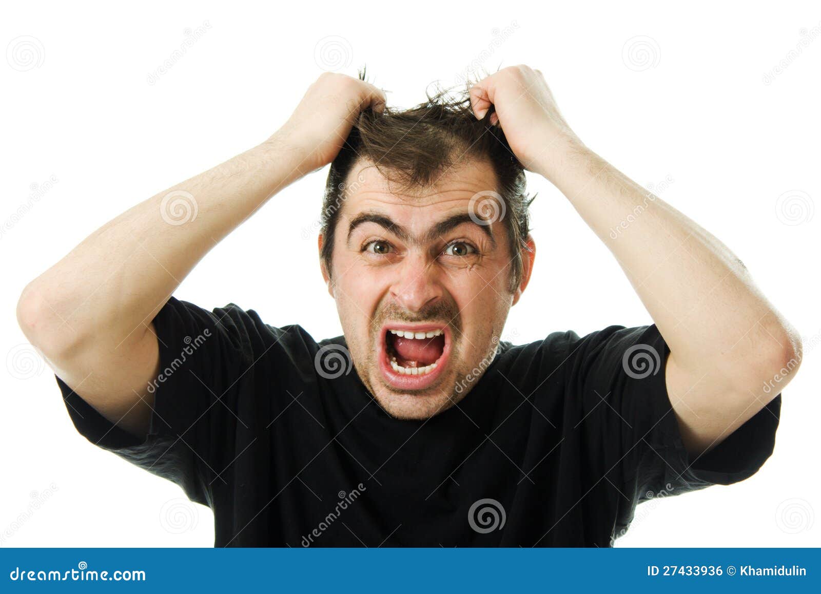 Gillend Van Wanhoop Een Mens Stock Foto - Image of hoofd, werknemer ...