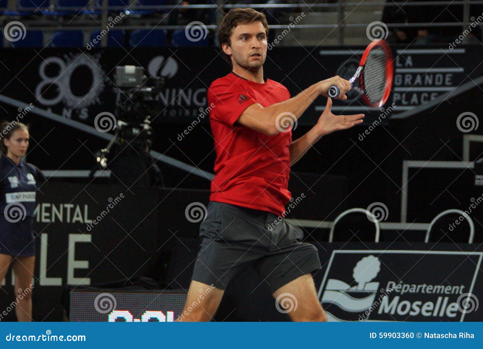 Gilles Simon (FRA) obraz editorial. Obraz złożonej z otwarty - 59903360