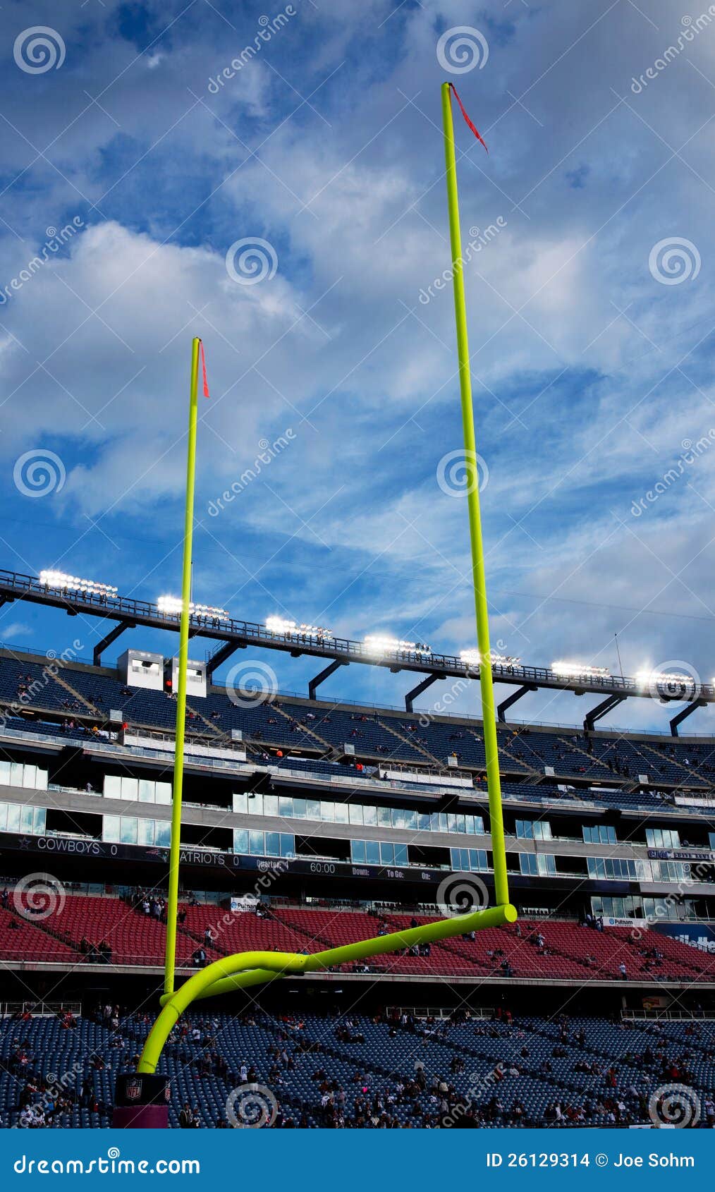 Gillette Stadium goal post editorial stock image. Image of field - 26129314