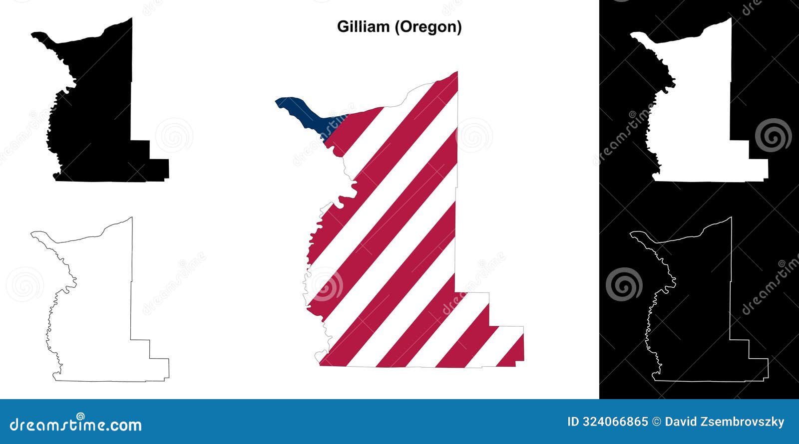 Gilliam outline map stock illustration. Illustration of contour - 324066865