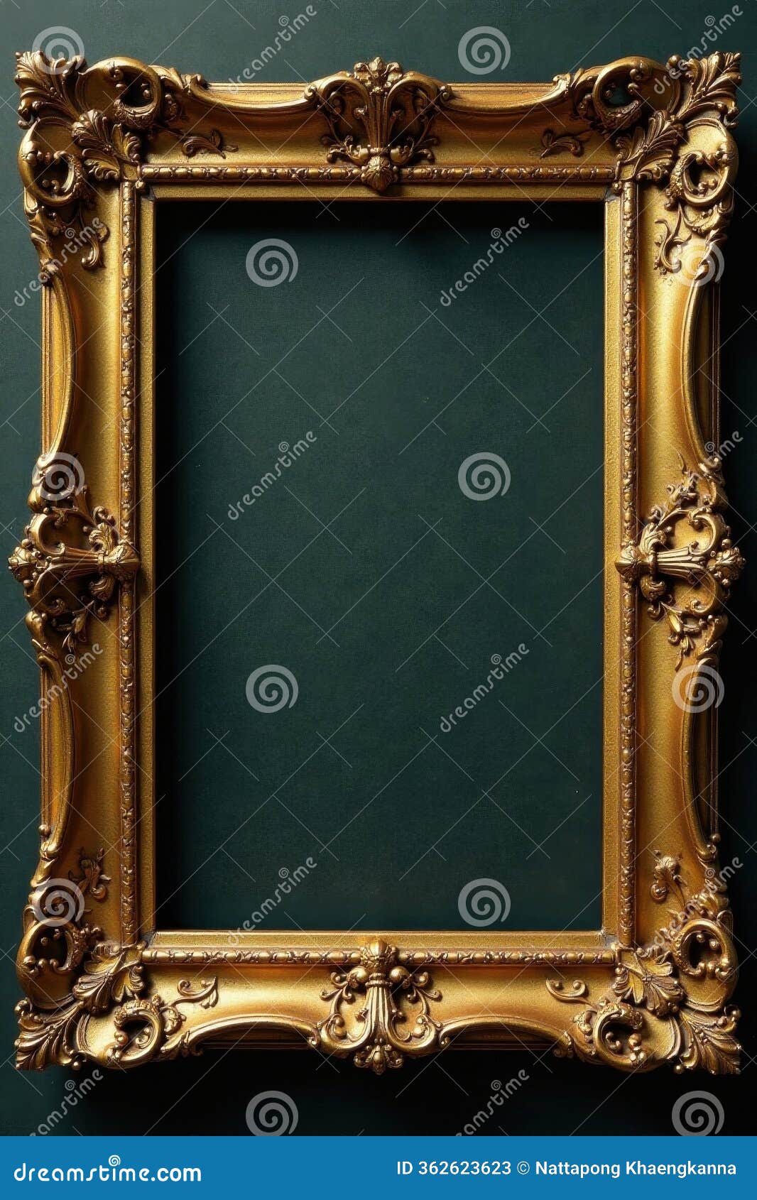 Gilt, Flat Ancient Frame Cutout; Ideal for Design , Asset, Decoration ...
