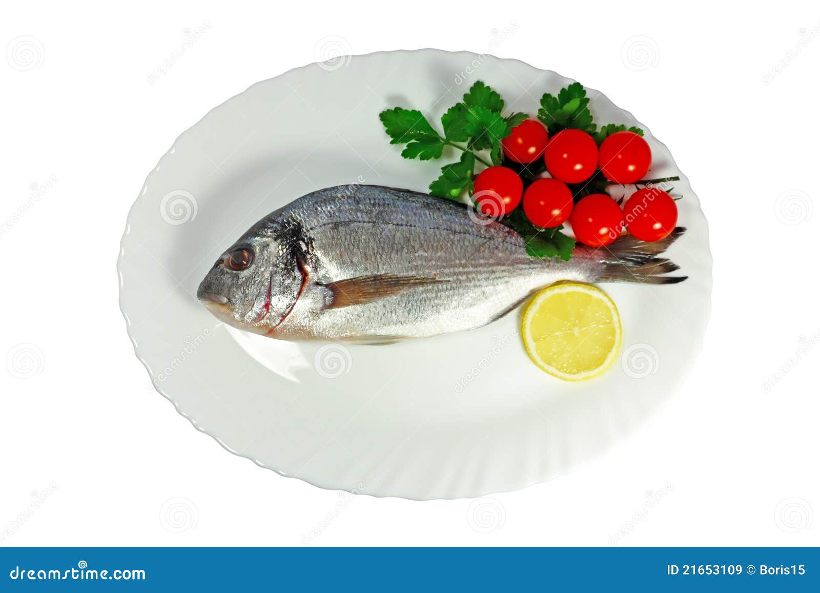 Gilthead fish stock image. Image of vegetables, fresh - 21653109