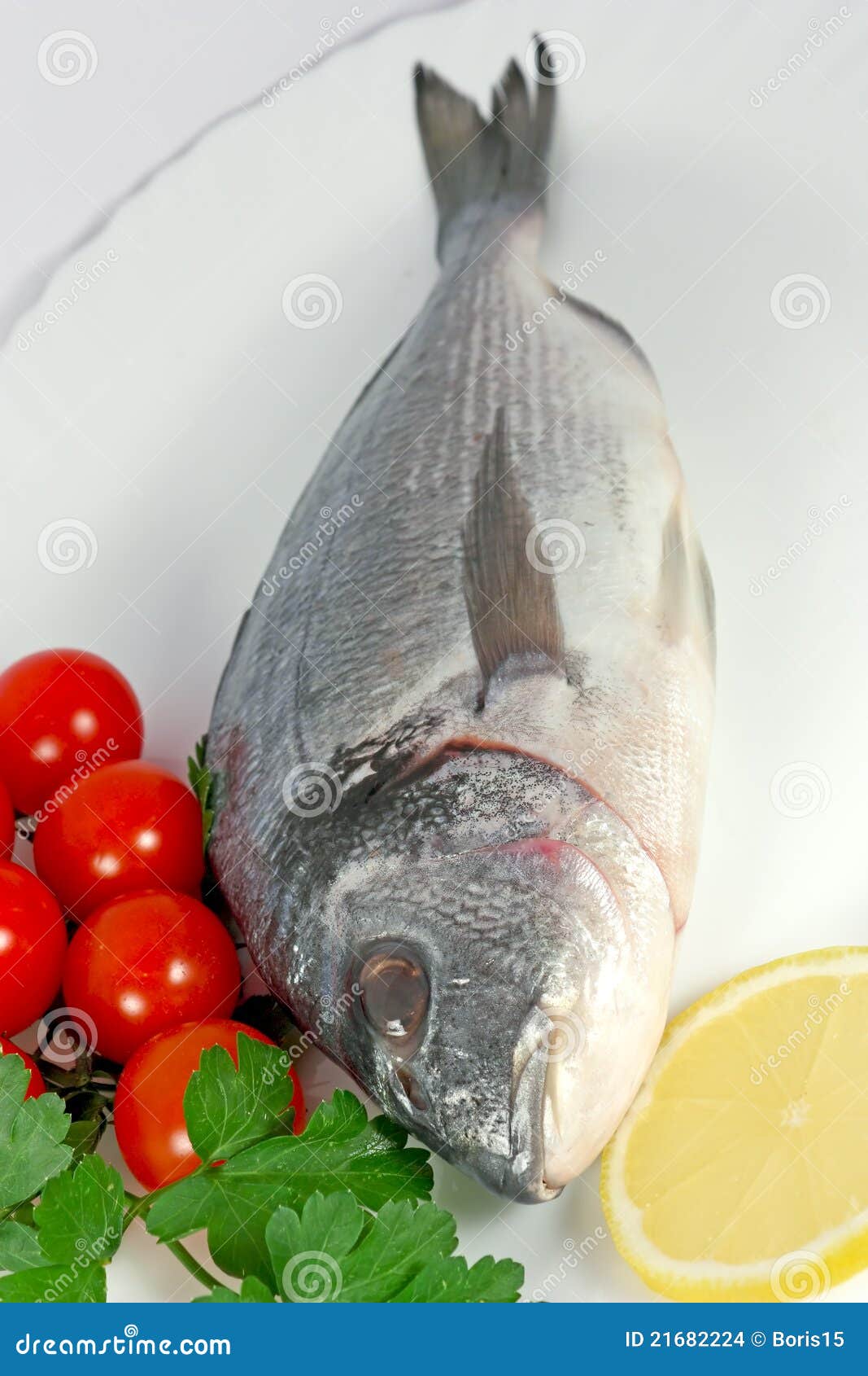 Gilthead fish stock photo. Image of delicious, vegetables - 21682224