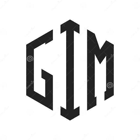 GIM Logo Design. Initial Letter GIM Monogram Logo Using Hexagon Shape ...