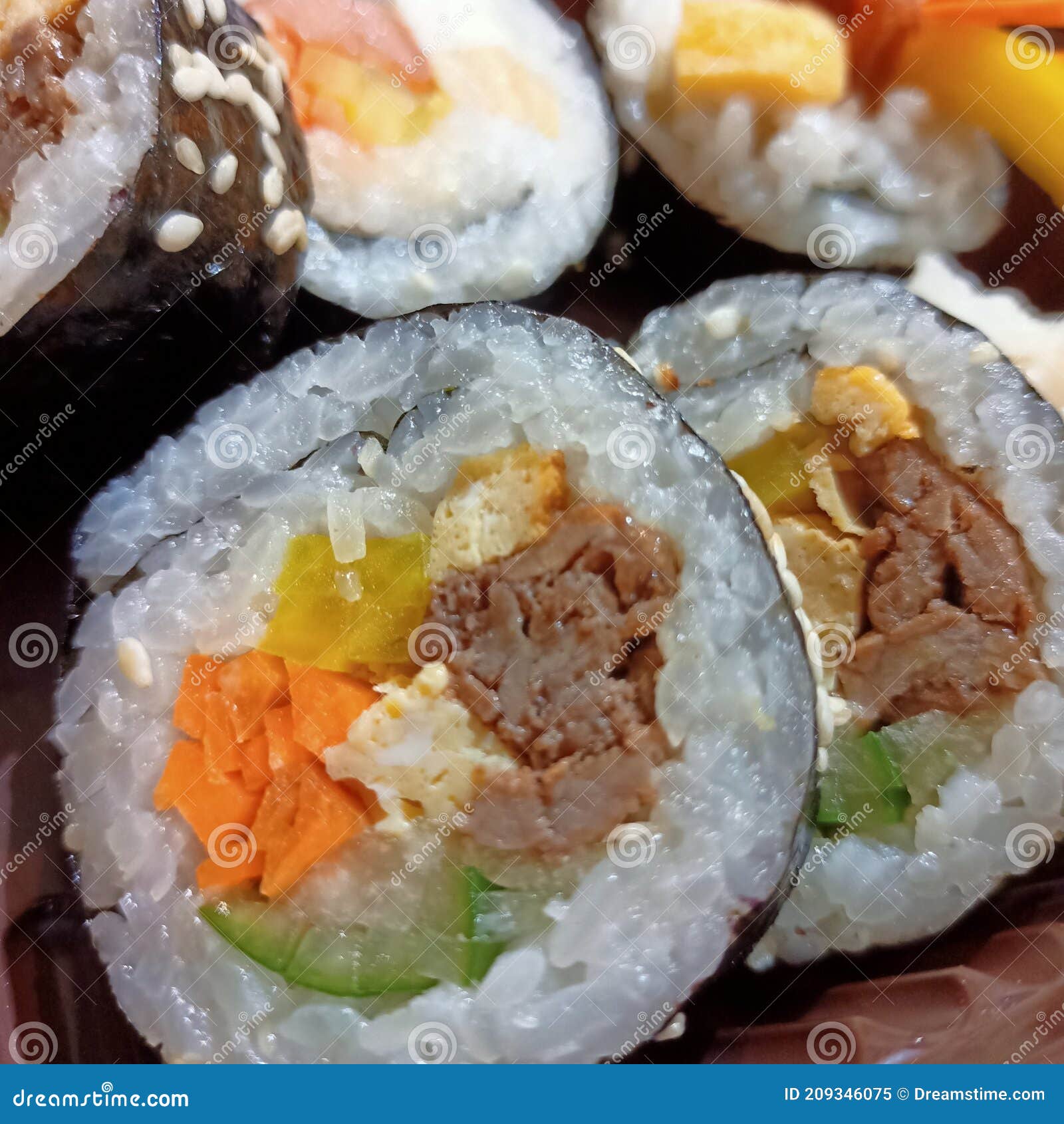 Gimbap Korean Seaweed Rice Rolls Stock Photography | CartoonDealer.com ...