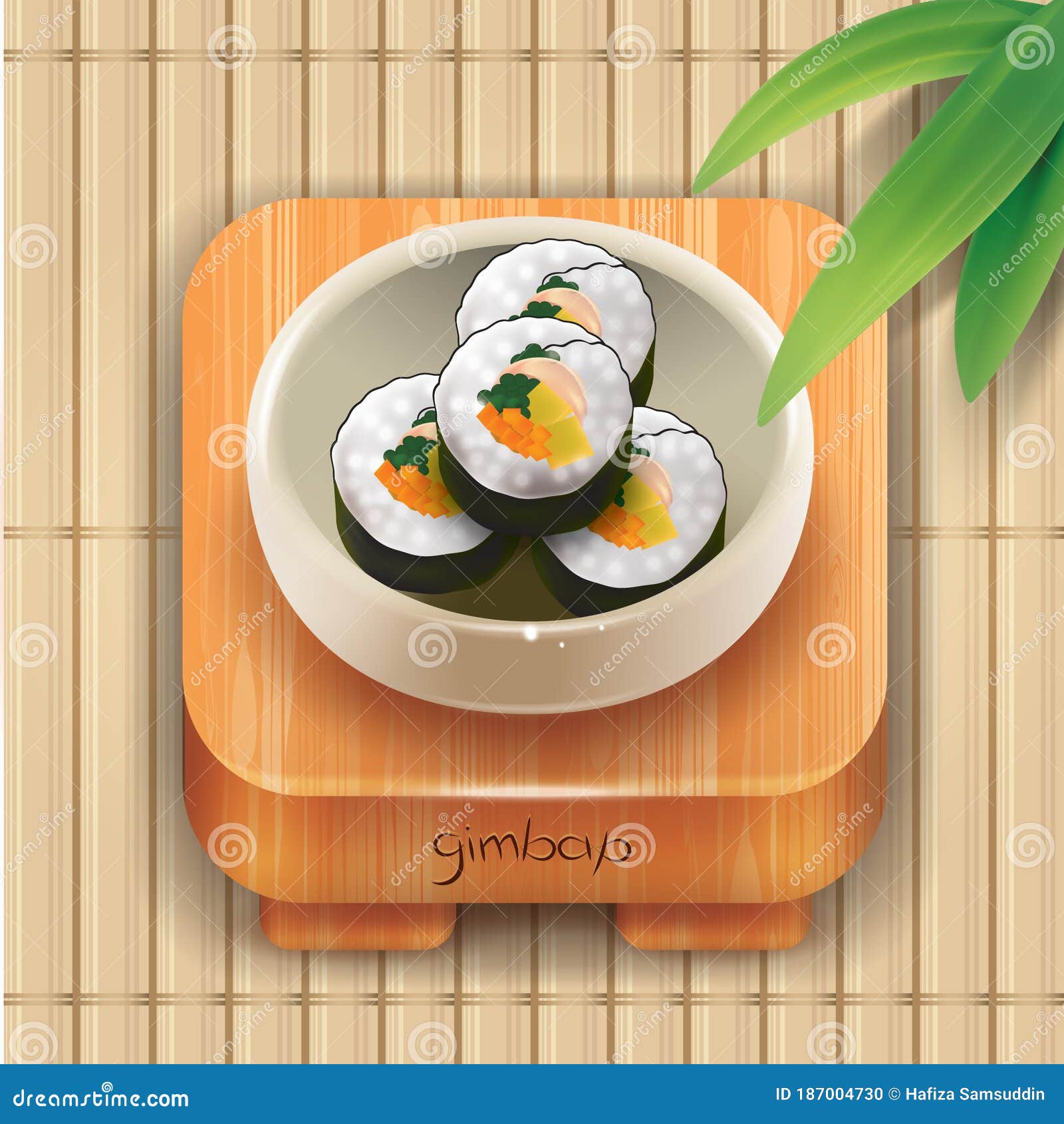 Gimbap. Vector Illustration Decorative Design Stock Vector ...