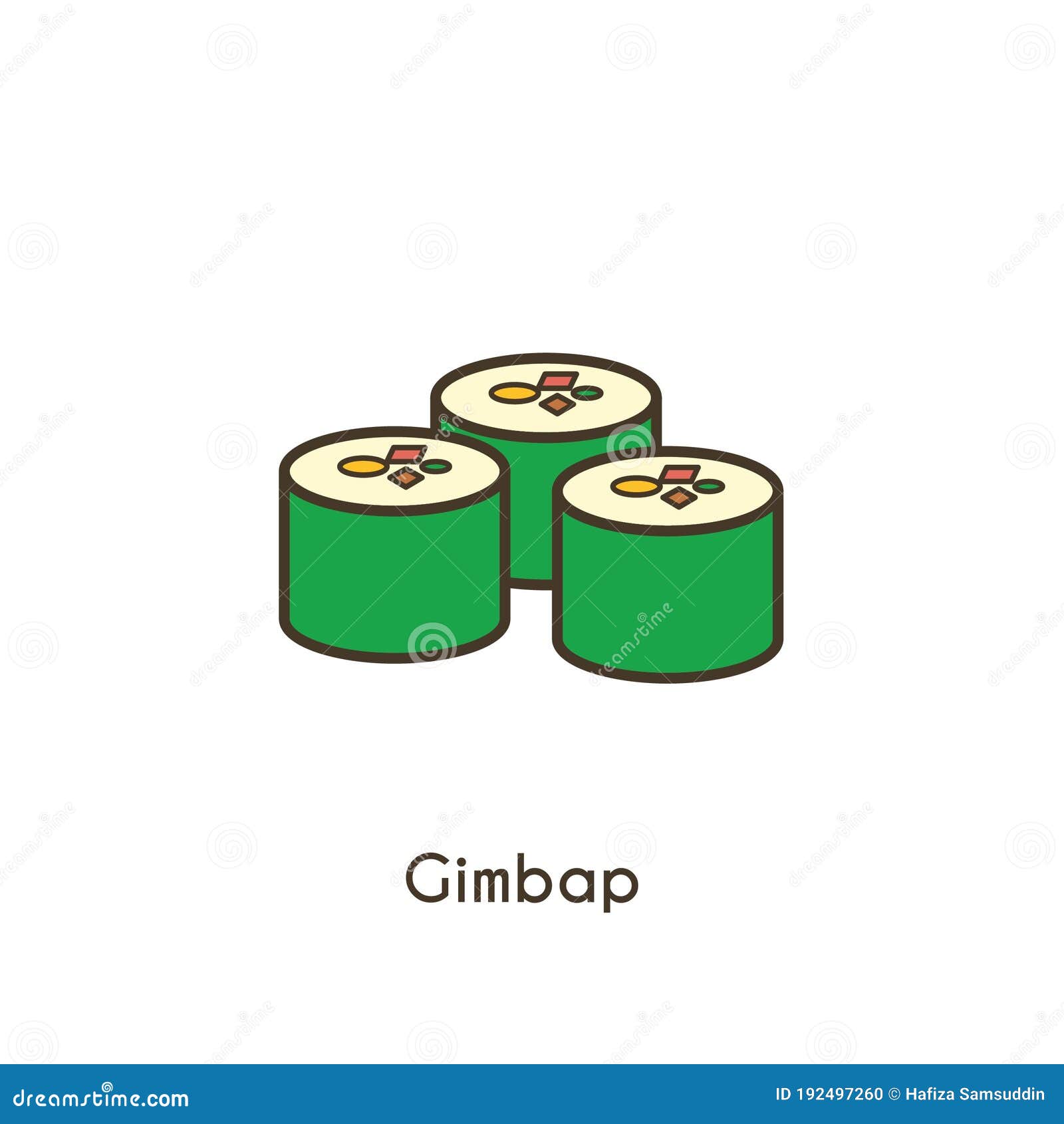 Gimbap. Vector Illustration Decorative Design Stock Vector ...