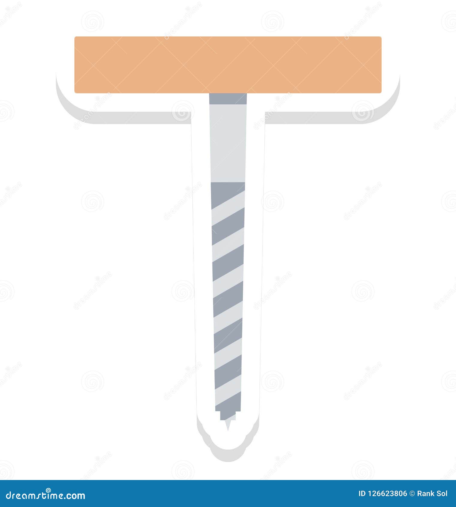 Gimlet Machine Isolated Vector Icon for Construction Stock Vector ...