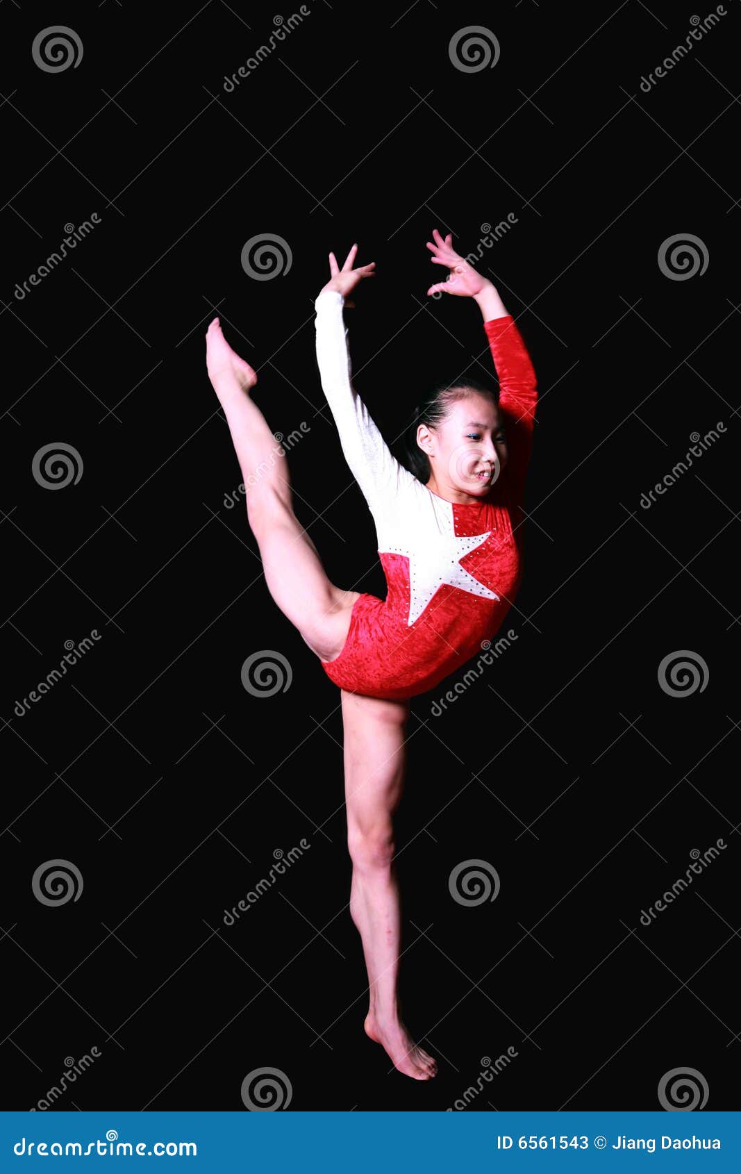 Gimnastyk pozy obraz stock. Obraz złożonej z femaleness - 6561543