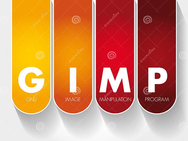 GIMP - Gnu Image Manipulation Program Acronym, Concept Background Stock ...
