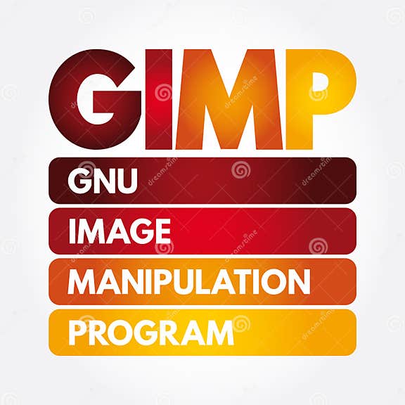 GIMP - Gnu Image Manipulation Program Acronym, Concept Background Stock ...