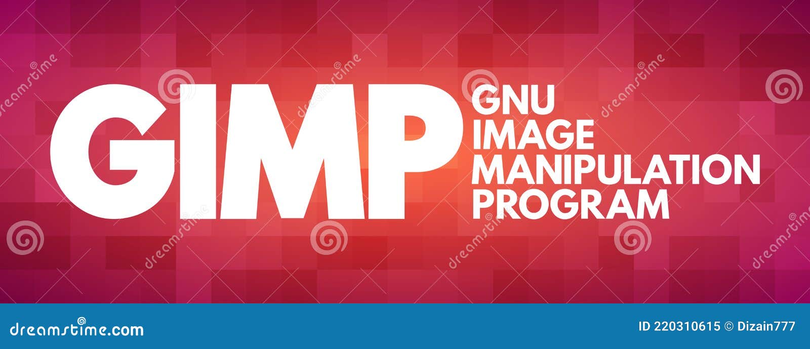 GIMP - Gnu Image Manipulation Program Acronym, Concept Background Stock ...
