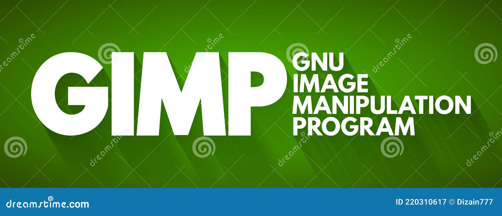 GIMP - Gnu Image Manipulation Program Acronym, Concept Background Stock ...