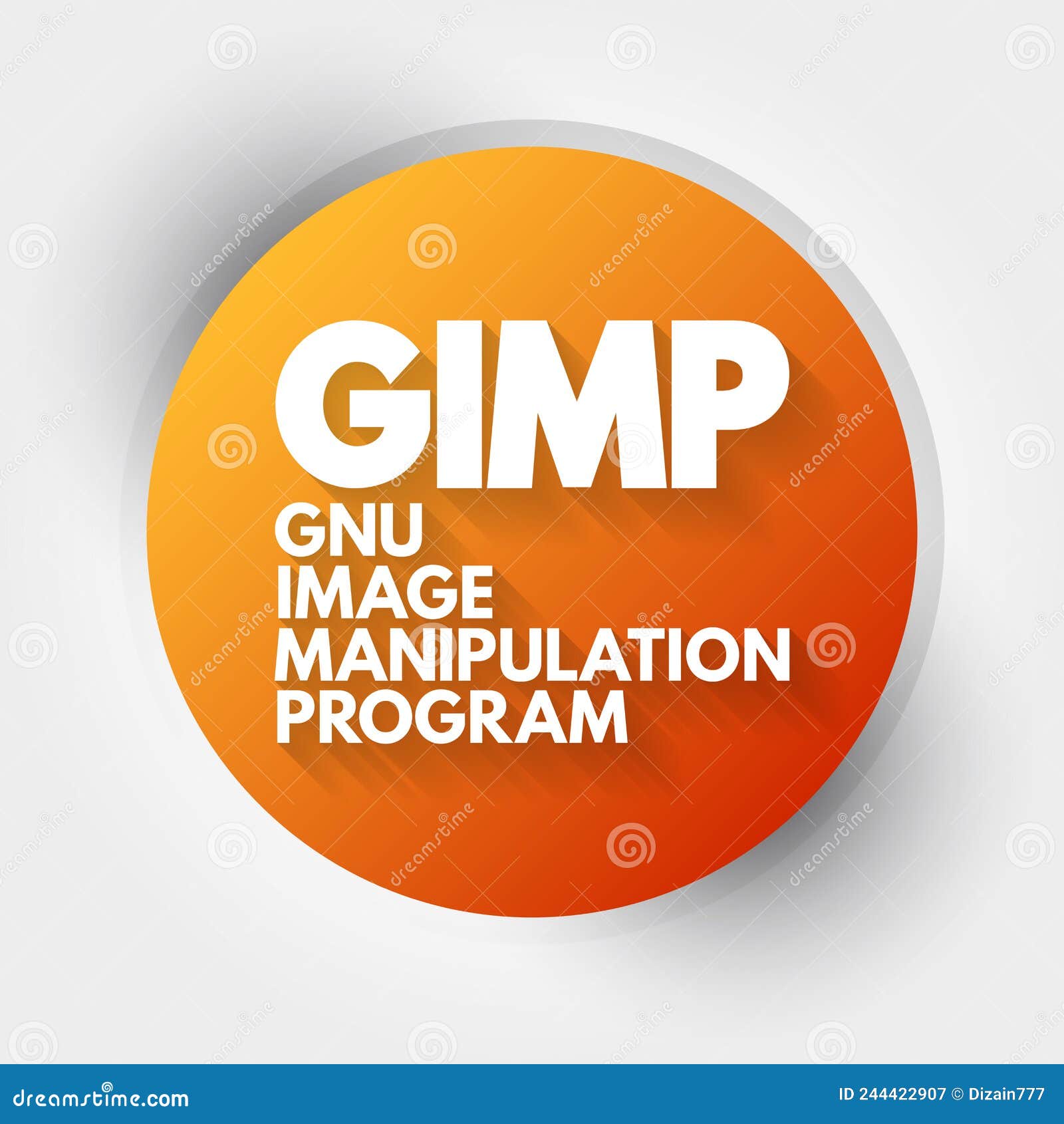 GIMP - Gnu Image Manipulation Program Acronym, Concept Background Stock ...
