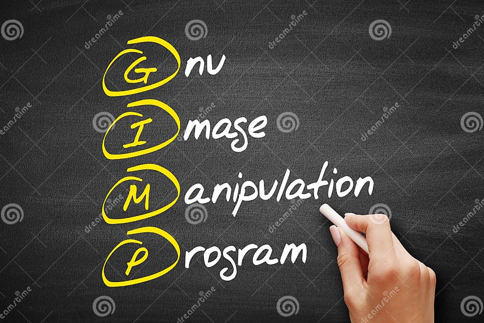 GIMP - Gnu Image Manipulation Program Acronym, Concept on Blackboard ...