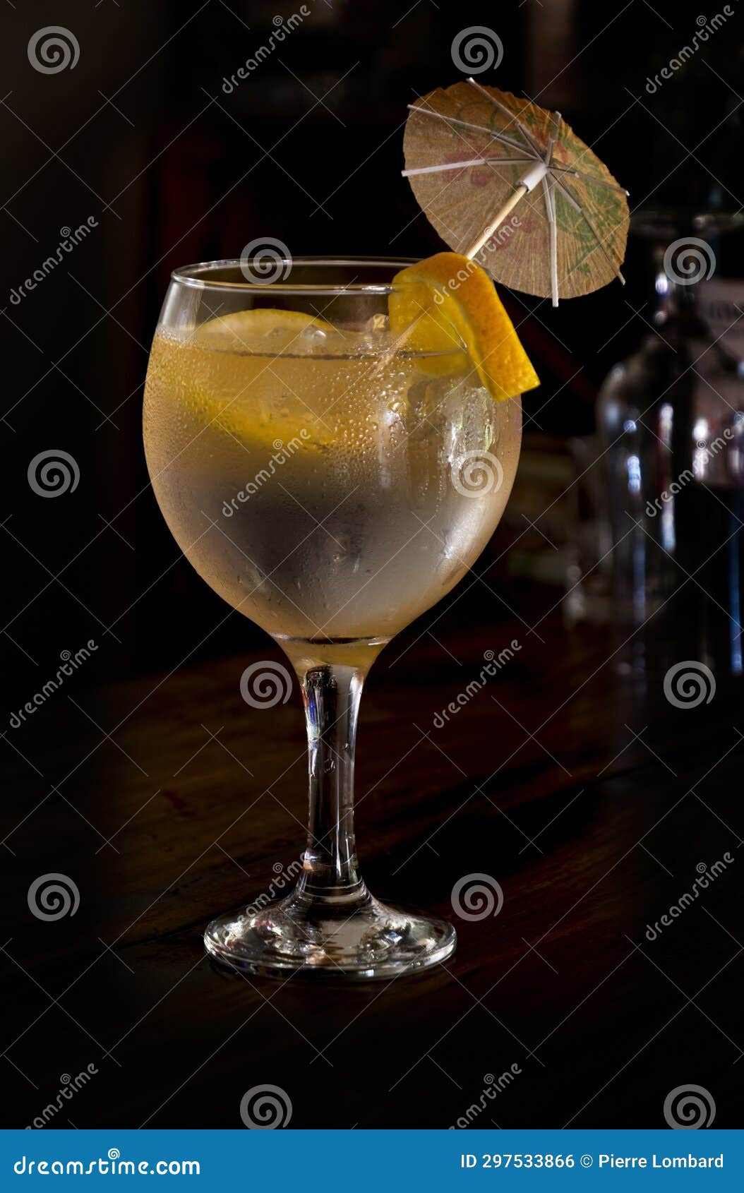 Gin Cocktail on Pub Counter Stock Photo - Image of sunlight, alcohol ...