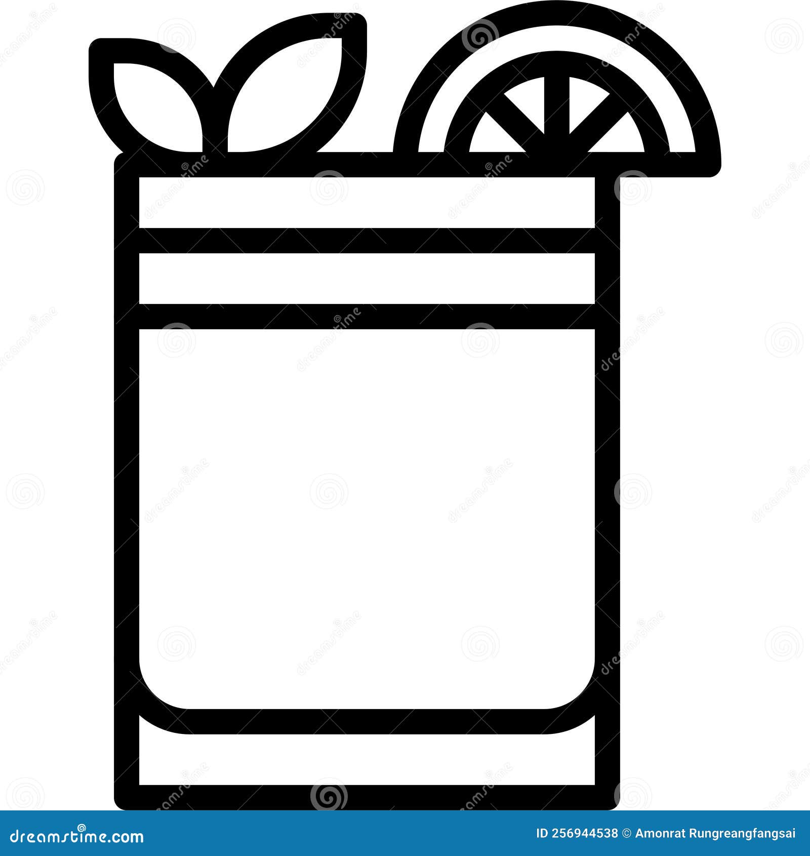 Gin Fizz Cocktail Icon, Alcoholic Mixed Drink Vector Stock Vector ...