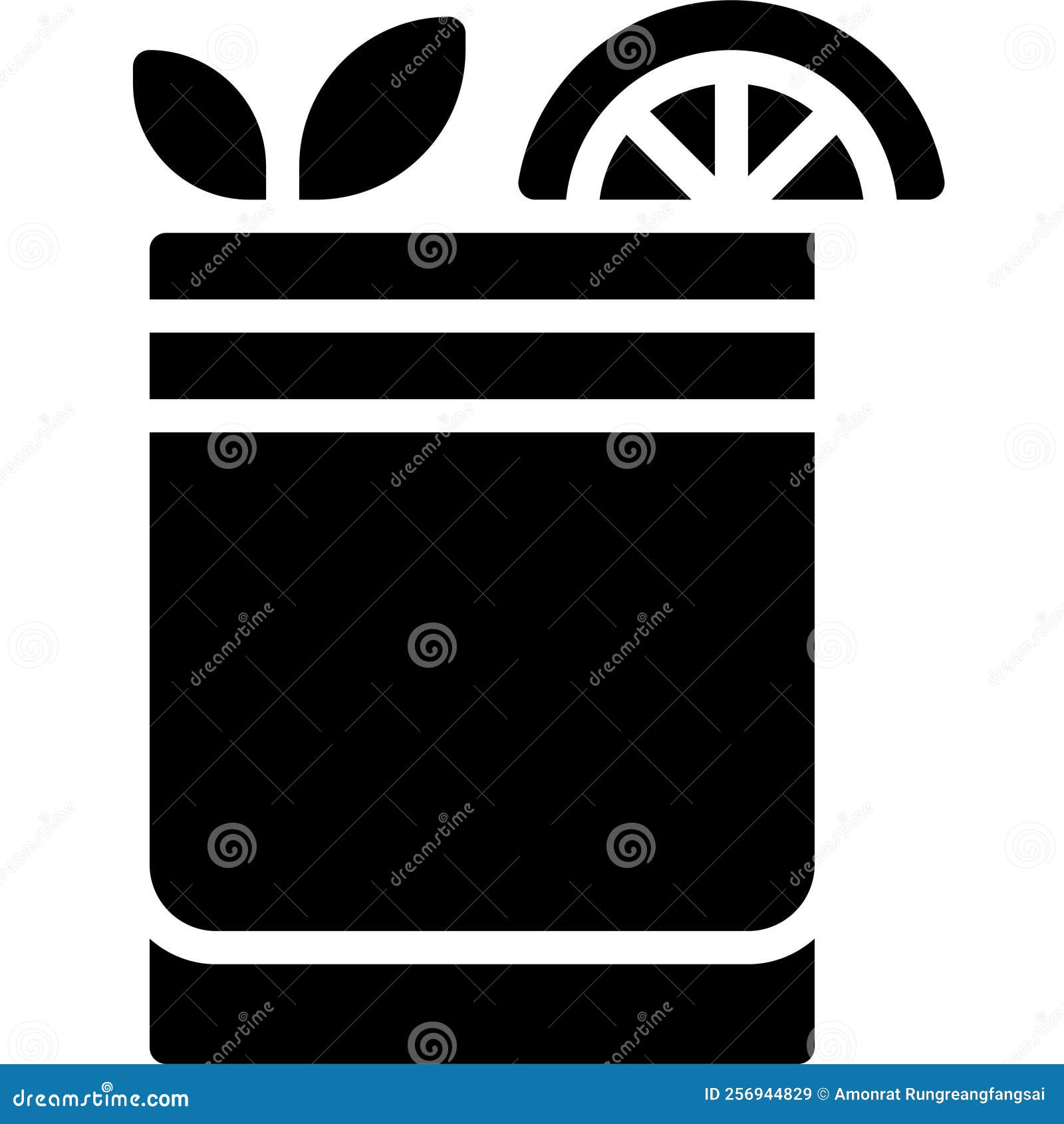 Gin Fizz Cocktail Icon, Alcoholic Mixed Drink Vector Stock Vector ...