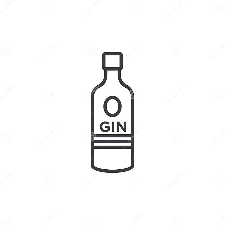 Gin Icon Vector Set on White Background Stock Vector - Illustration of ...